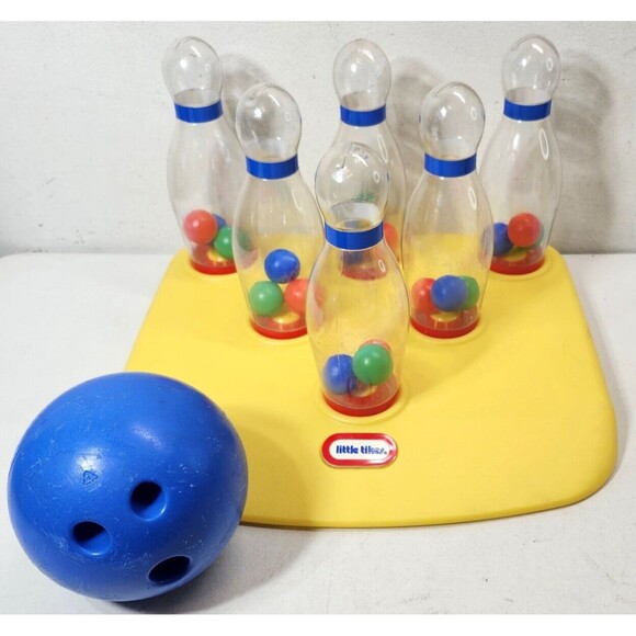 Little Tikes | Toys | Little Tikes Clear Rattle 6 Pin Blue Bowling Ball ...